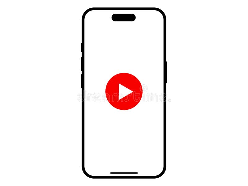 Illustration of a Smartphone and Video Playback Button Stock ...