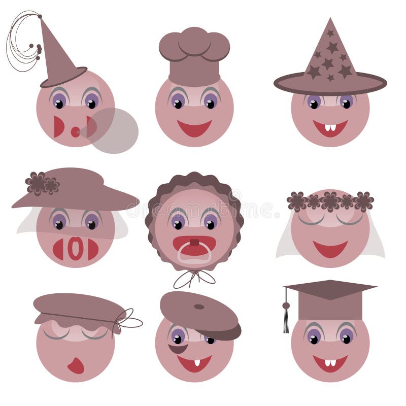 Illustration Smileys Caps Stock Illustrations – 10 Illustration Smileys ...
