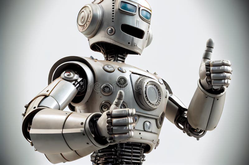 Illustration of the Smiling Robot Stock Illustration - Illustration of ...