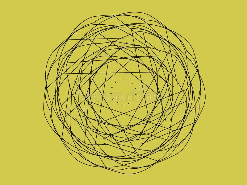 Illustration of a Snail Shell, Abstract Floral Ornament, Illustration ...