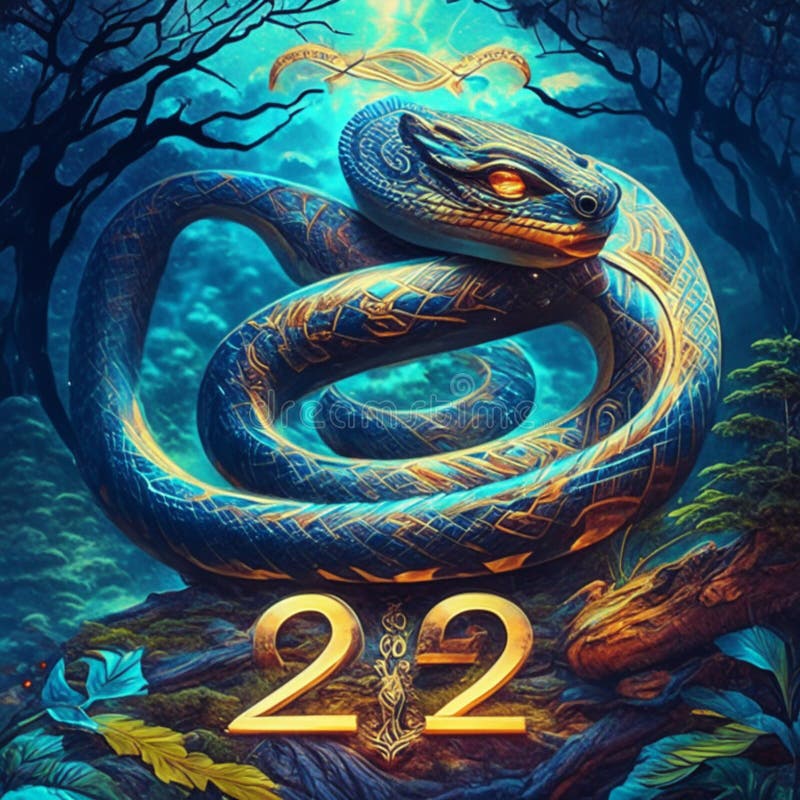 Illustration of a Snake in a Forest. 3D Rendering Stock Illustration ...