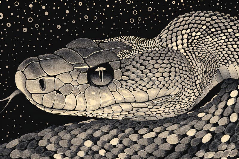 Illustration of a Snake with the Letter T in Its Mouth Stock ...