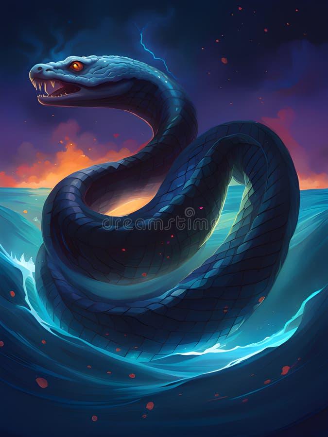 Giant Sea Serpent Drawing