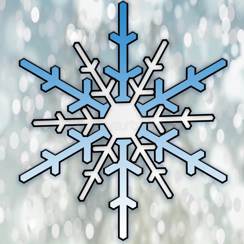 Snowflake Created with Increase in Size. Stock Illustration ...