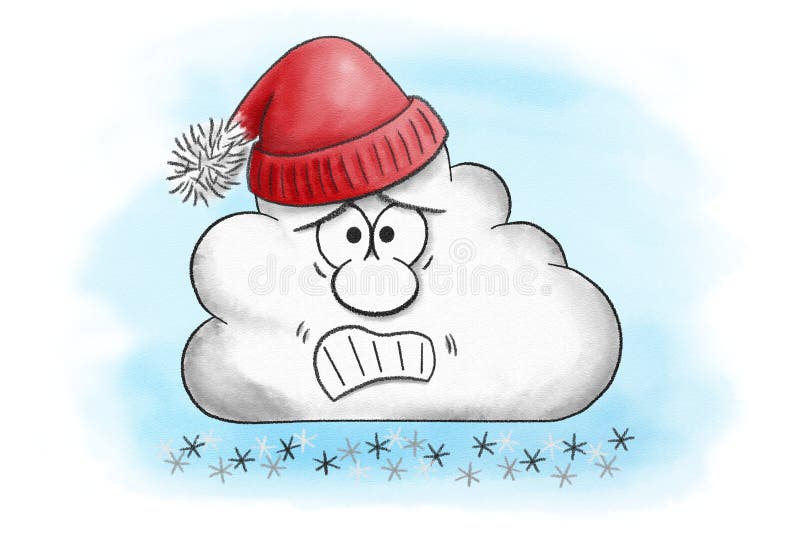 Cartoon cloud blows wind stock vector. Illustration of blowing - 55089211