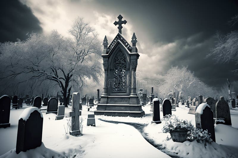 Snowy Cemetery Stock Illustrations – 15 Snowy Cemetery Stock ...