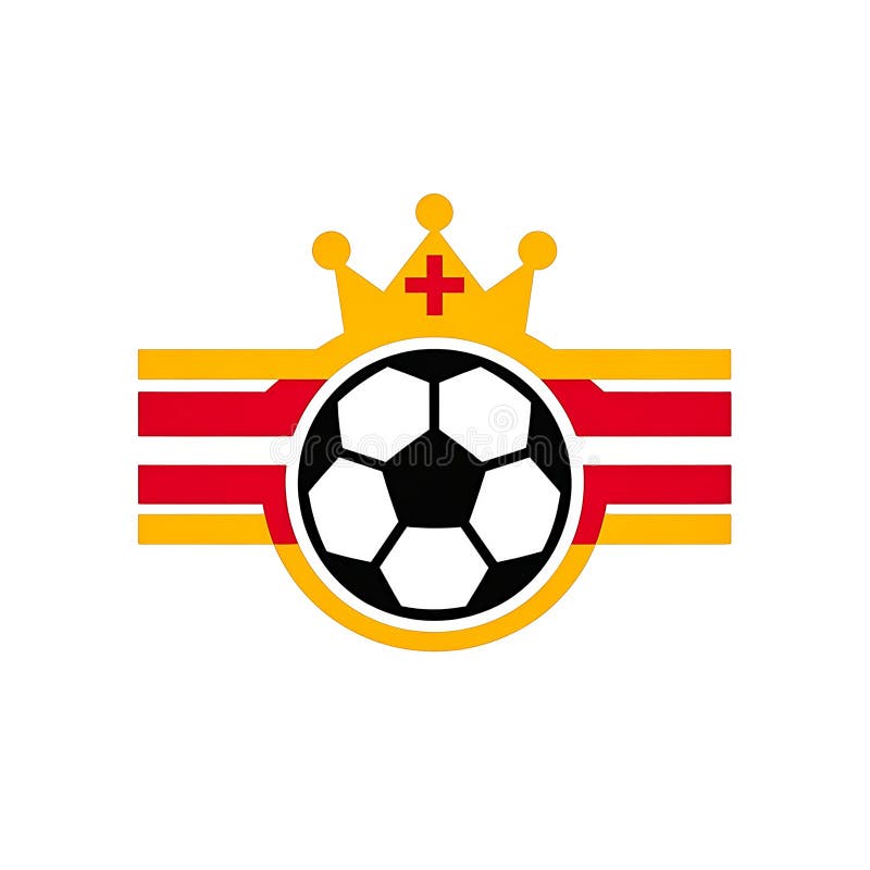 Illustration of a Soccer Ball with Crown Stock Illustration ...