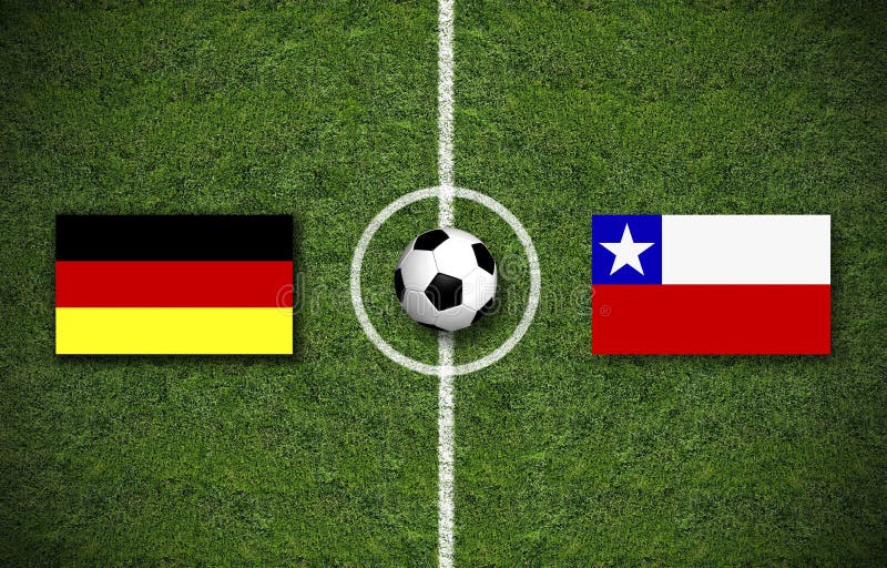 Germany Vs Chile Smoke Flags Placed Side by Side. German and Chi Stock ...