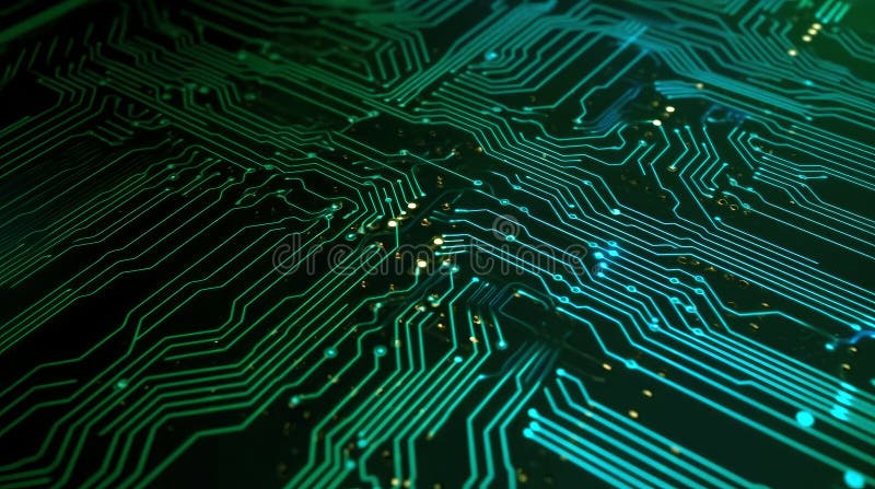 Illustration of Software Running on a Computer Chip Stock Illustration ...