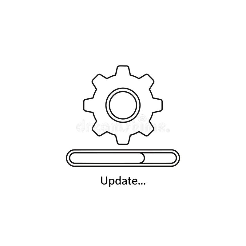 Update Maintenance Icon. System Load Symbol. Sign Gear and Cycle Arrow ...