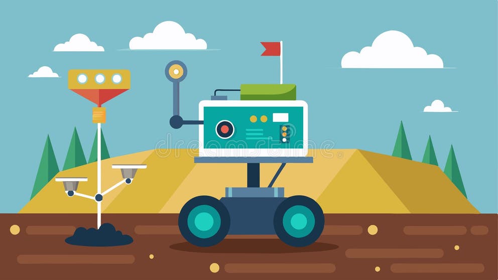 An Illustration of a Soil Sampling Robot with a Builtin GPS System ...