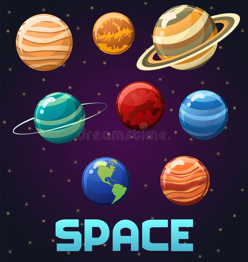 Solar System Text Graphics