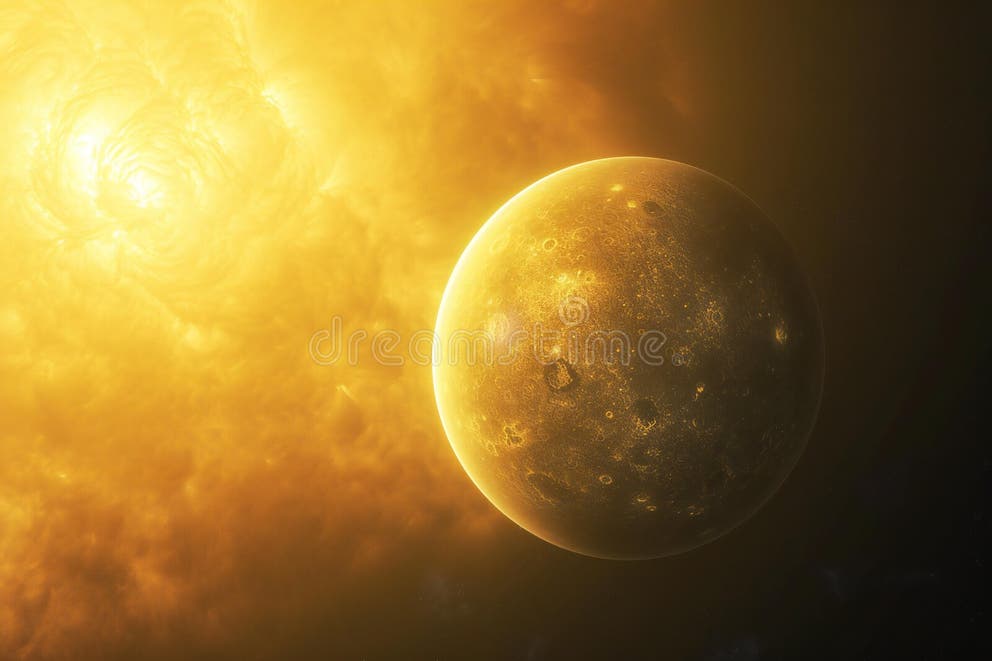 Solar System - Sun and Moon Stock Illustration - Illustration of planet ...