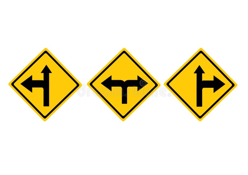 Illustration of Solution Ahed Road Sign Icon with Star Colourful Design ...