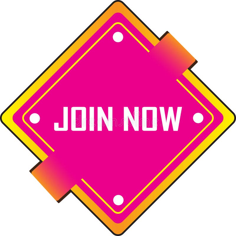 Join Us Web Button Classic Blue Button White Background Stock ...