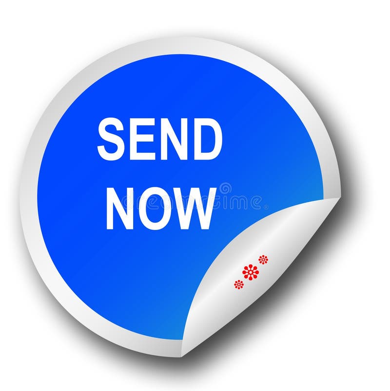 Illustration of Solution Send Now Icon with Colourful Design Stock ...
