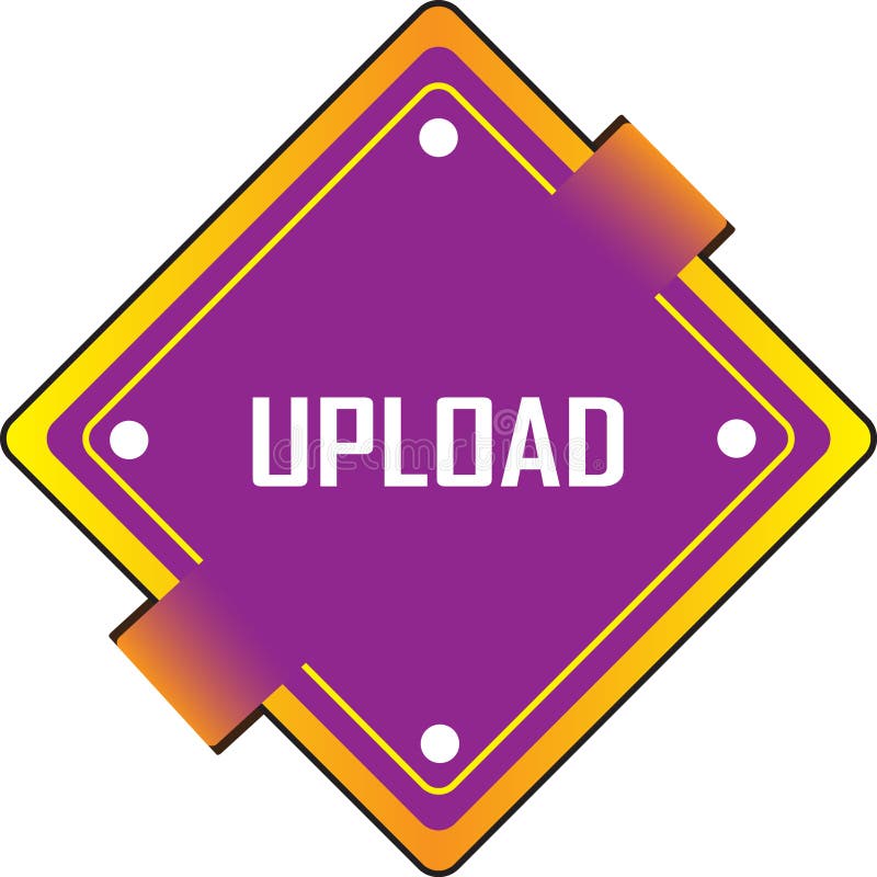 Illustration of Solution Upload Button with Colourful Design Stock ...
