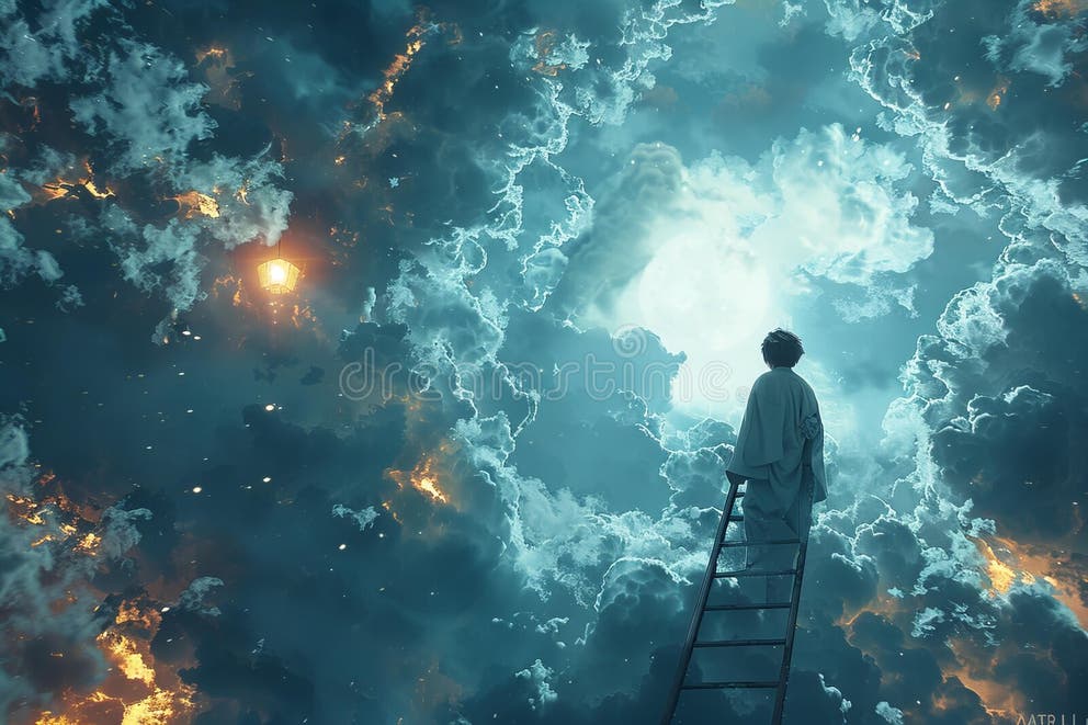 Someone is Staring into the Void and Holding a Ladder with a Light in ...