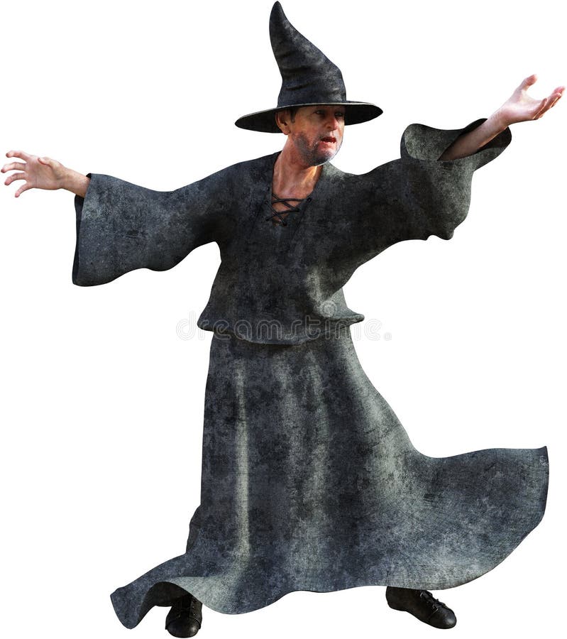 Sorcerer, Wizard, Witch, Warlock, Isolated Stock Image - Illustration ...