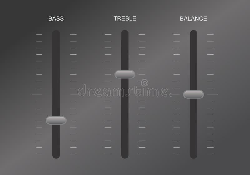 Sound equalizer control stock illustration. Illustration of treble ...