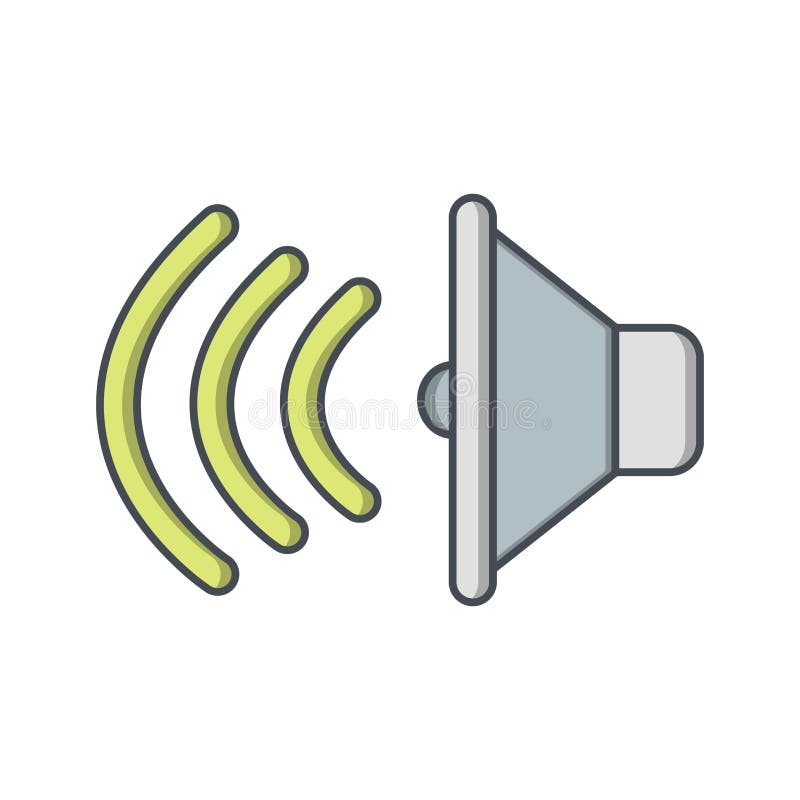 Illustration Sound Icon stock illustration. Illustration of flat ...