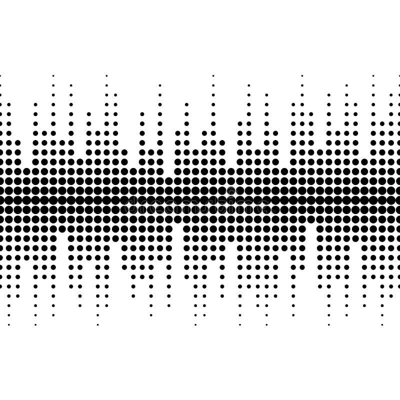 Illustration of Sound Waves. Different Sized Dots Stock Vector ...