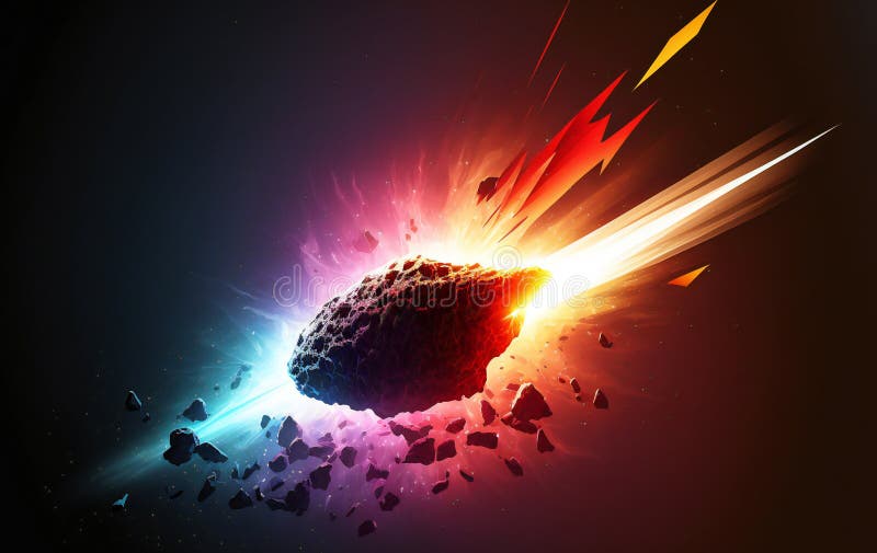 Space Burning Comet Flash Laser, Abstract, Planetarium Stock ...