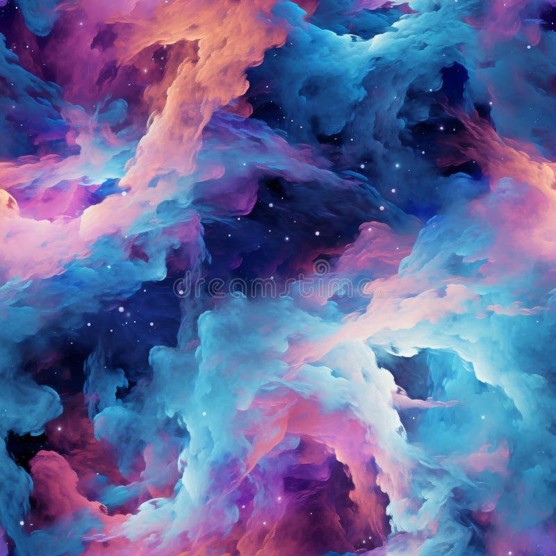 Space Cosmic Background of Supernova Nebula and Stars, Glowing ...