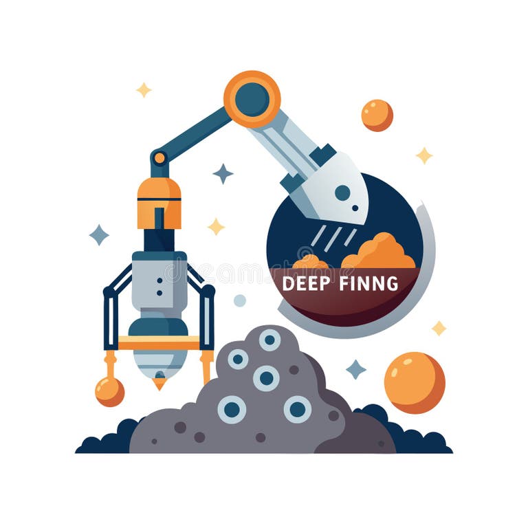 Space Mining Robot Extracting Resources with Technology and Futuristic ...