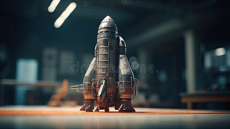 Illustration of a Spaceship Made of Good Materials Stock Illustration ...