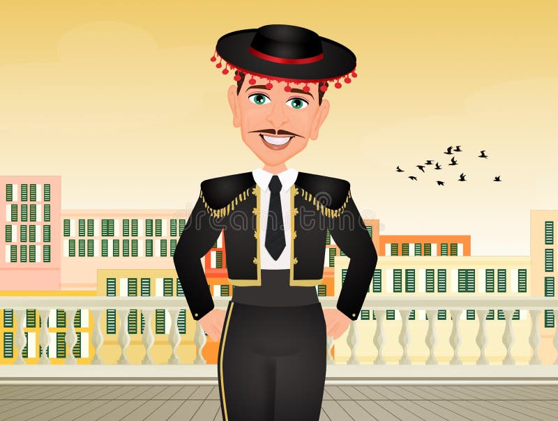 Illustration of Spanish Man Stock Illustration - Illustration of ...