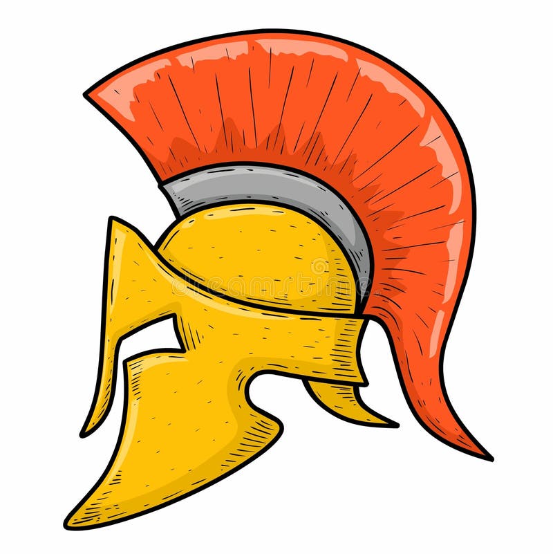 Illustration of Spartan Helmet Greek Stock Illustration - Illustration ...