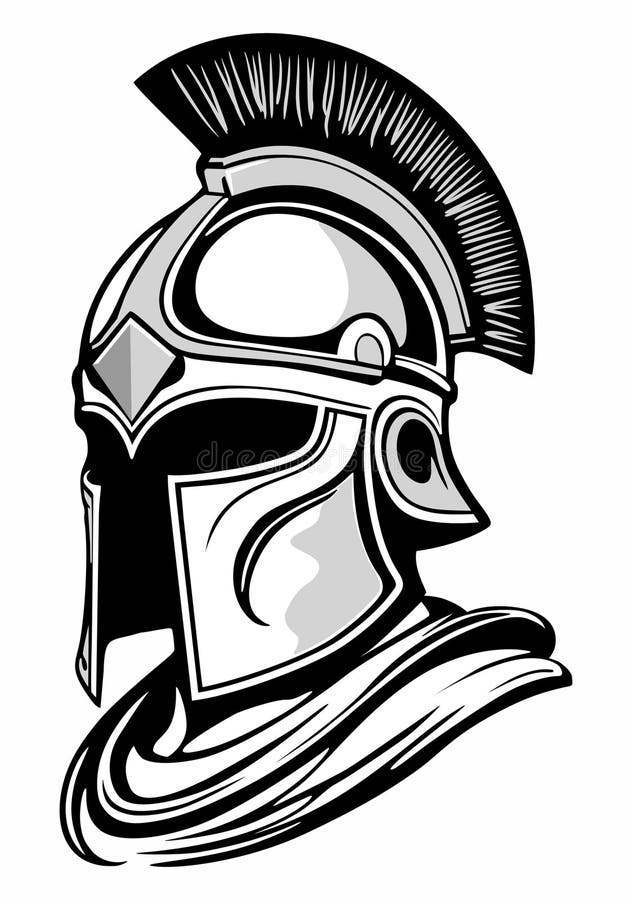 Greek War Helmet Drawing 180 Spartan Helmet Drawing Stock Photos,