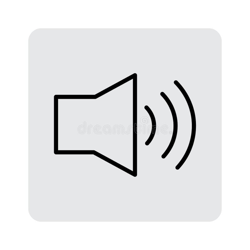 Illustration with Speaker Icon. Alert Message. Music Sound Wave. Vector ...