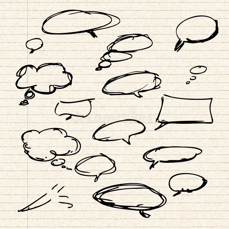 Bubbles Lined Doodle stock vector. Illustration of cloud - 282292571