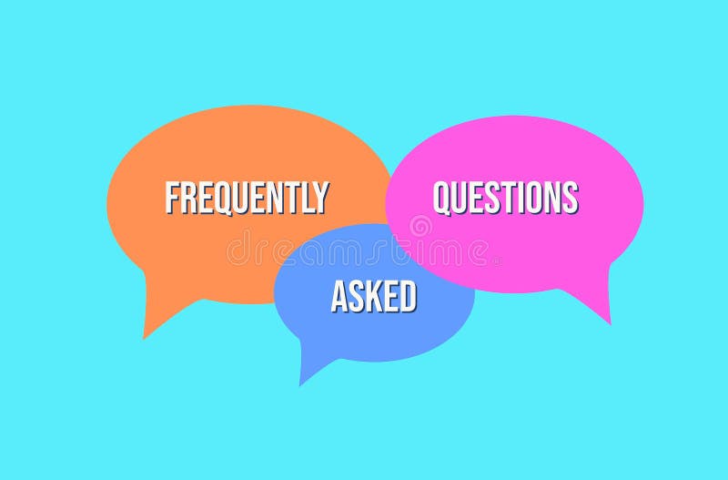An Illustration of Speech Bubbles with Text Frequently Asked Questions ...