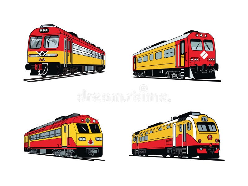 Illustration of Speeding Train in Rail Adventure Stock Vector ...