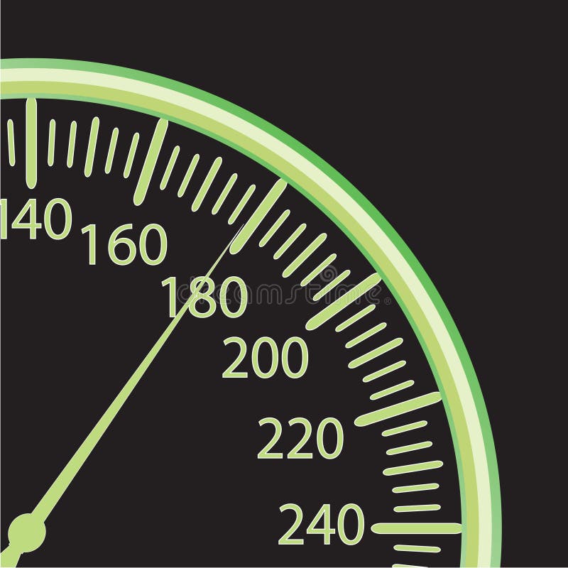 Speedometer - Going Too Fast Stock Illustration - Illustration of black ...