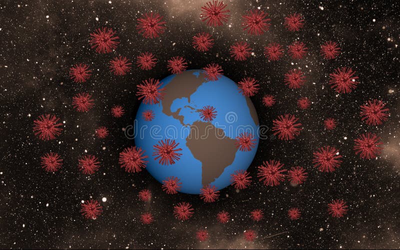 Coronavirus Attacking the Earth. Stock Illustration - Illustration of ...