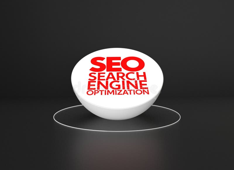 Illustration of a Sphere with the Words SEO Search Engine Optimization Written in Bold Stock ...