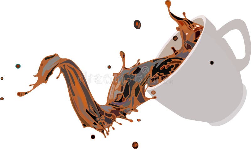 Coffee Spilling stock illustration. Illustration of spill - 4961570