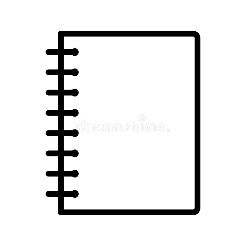 Illustration Spiral Notebook Icon for Personal and Commercial Use ...