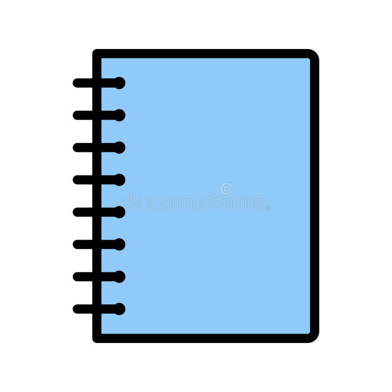 Illustration Spiral Notebook Icon for Personal and Commercial Use ...