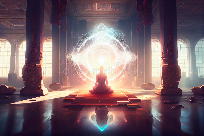 Illustration of Spiritual Awakening Enlightenment Meditation ... Illustration of Spiritual Awakening Enlightenment Meditation ...