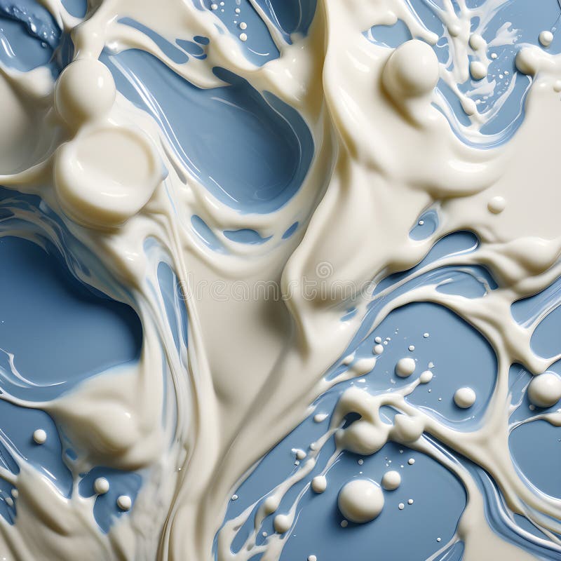 Illustration of a Splash of Pastel Colored Liquid Paint. AI ...