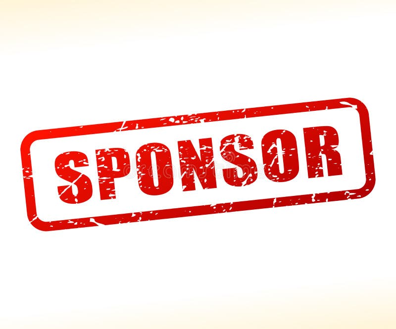 Sponsor text stamp stock vector. Illustration of retro - 107568058