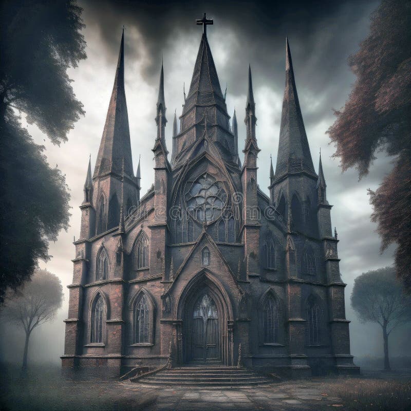 Cathedral Spooky Stock Illustrations – 222 Cathedral Spooky Stock ...