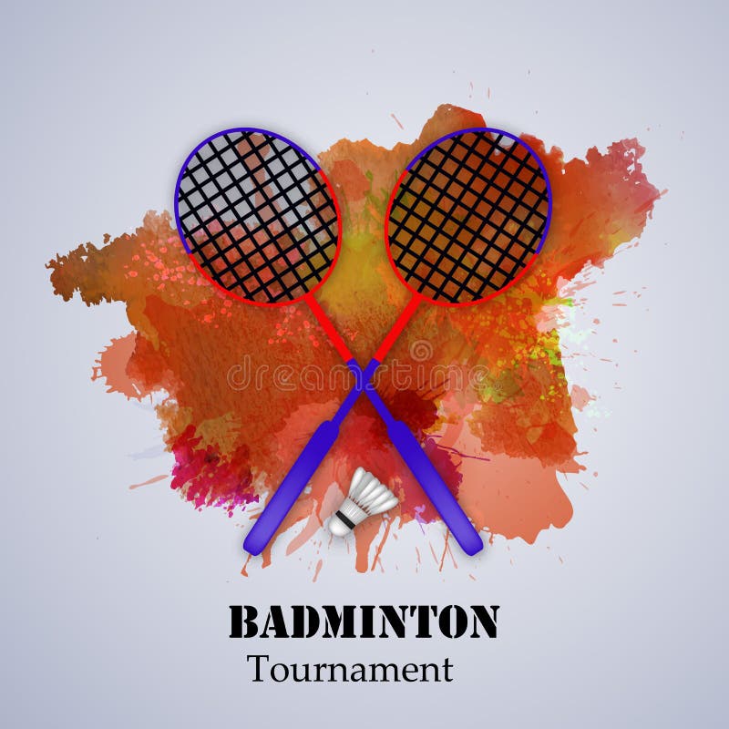 Illustration Of Sport Badminton Background Stock Vector - Illustration ...