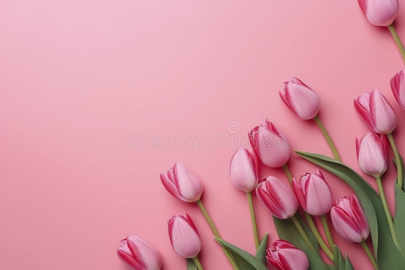 Illustration, in Spring Beautiful Tulips , Space for Copy,generative Ai ...