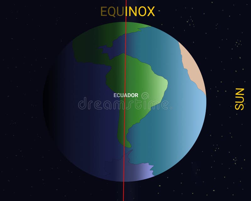 Illustration of the Spring Equinox Stock Illustration - Illustration of ...